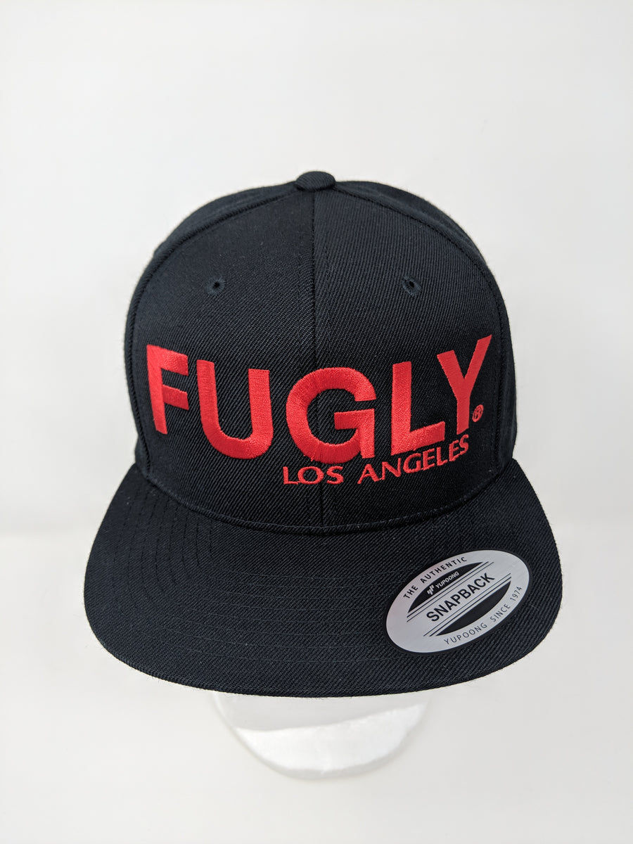 Black w/Red Fugly® Embroidery Classic Wool snapback – Fugly L.A